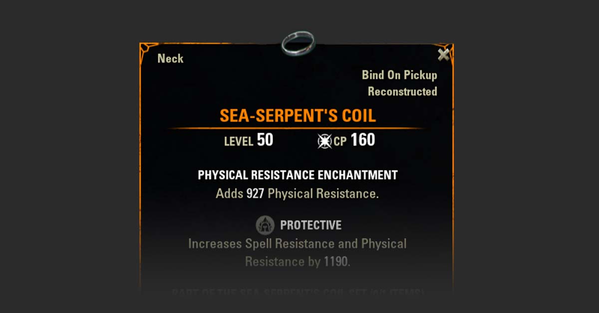 Sea Serpent's Coil Leads - ESO - ESO | Just Loot It by Lucky Ghost